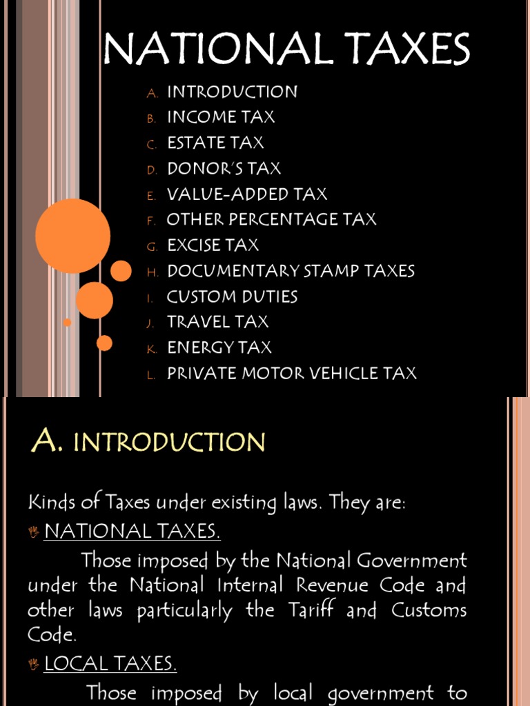 National Taxes | PDF | Income Tax | Tax Deduction