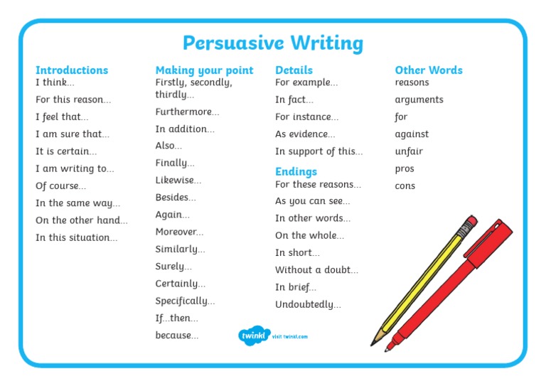 T-L-2407-Persuasive-Writing-Word-Mat Ver 1 | PDF