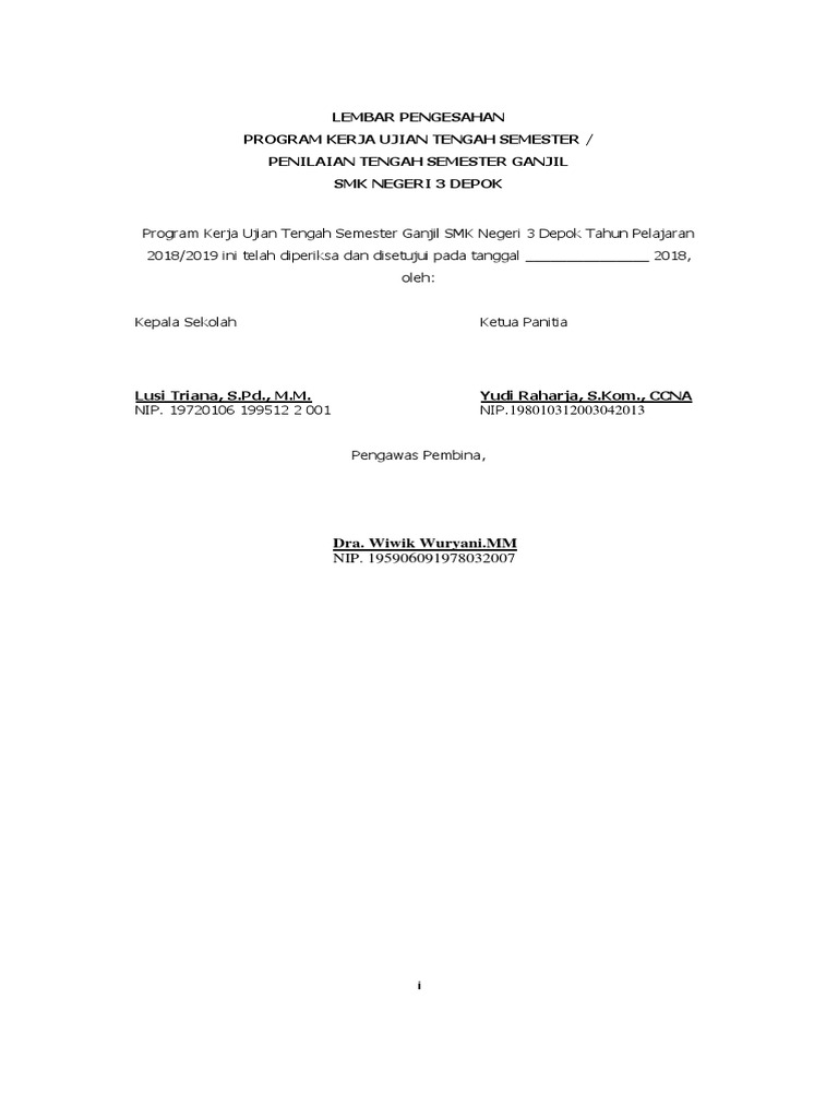 Program Kerja Pts-Uts | PDF