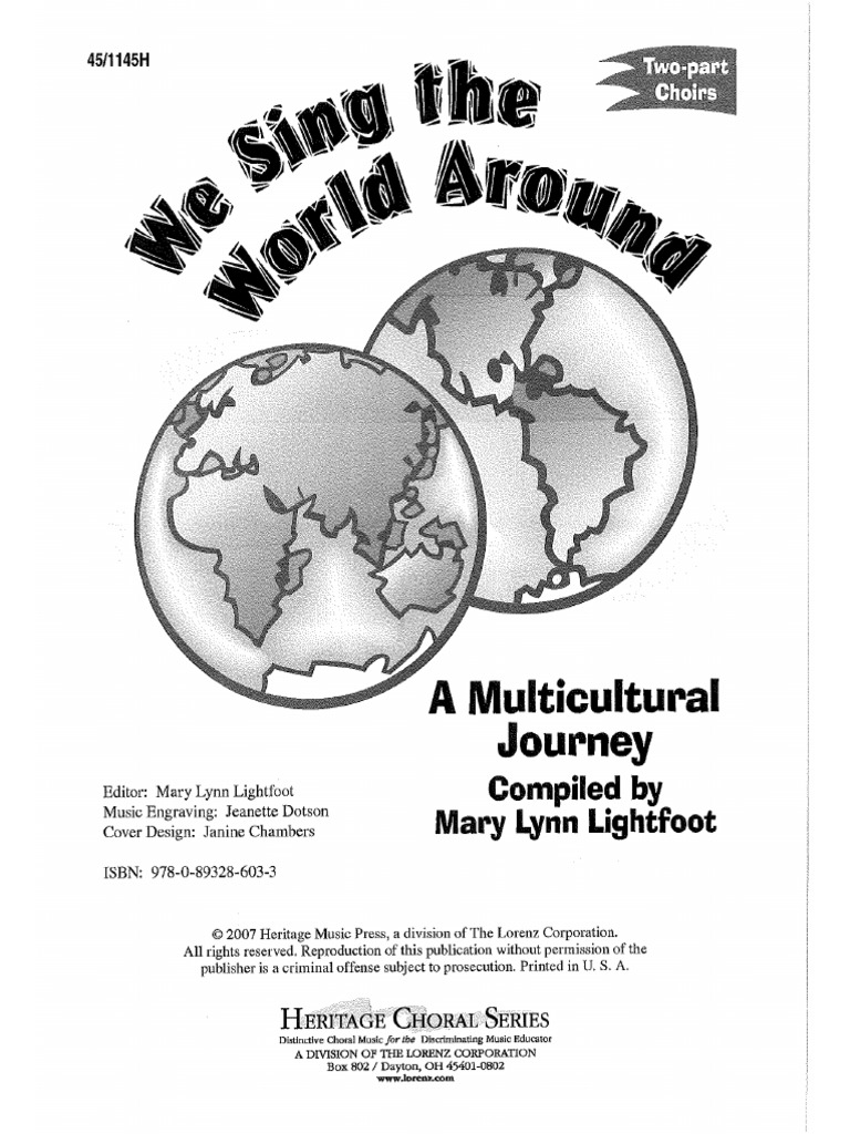 We Sing The World Around 2-Part Choir | PDF