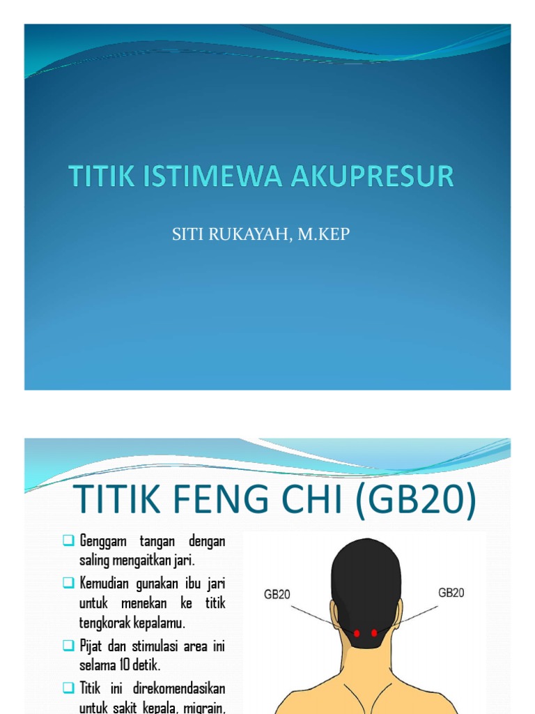 Titik Akupresur untuk Sakit Kepala | PDF
