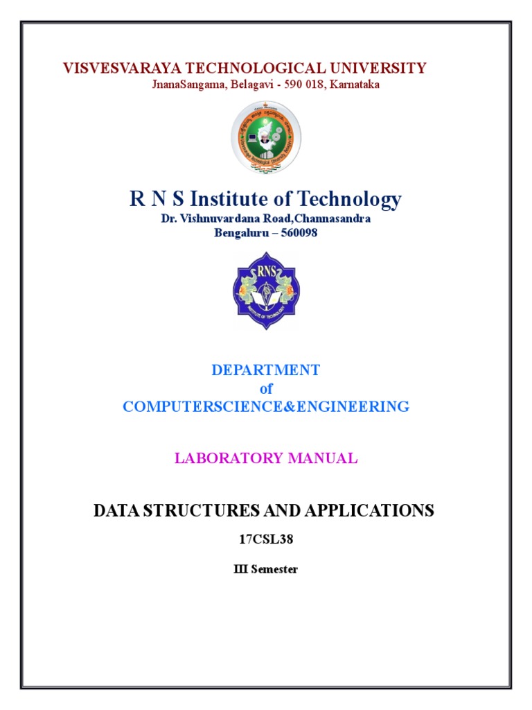 Rnsit Ds Lab Manual | PDF | Queue (Abstract Data Type) | C (Programming Language)