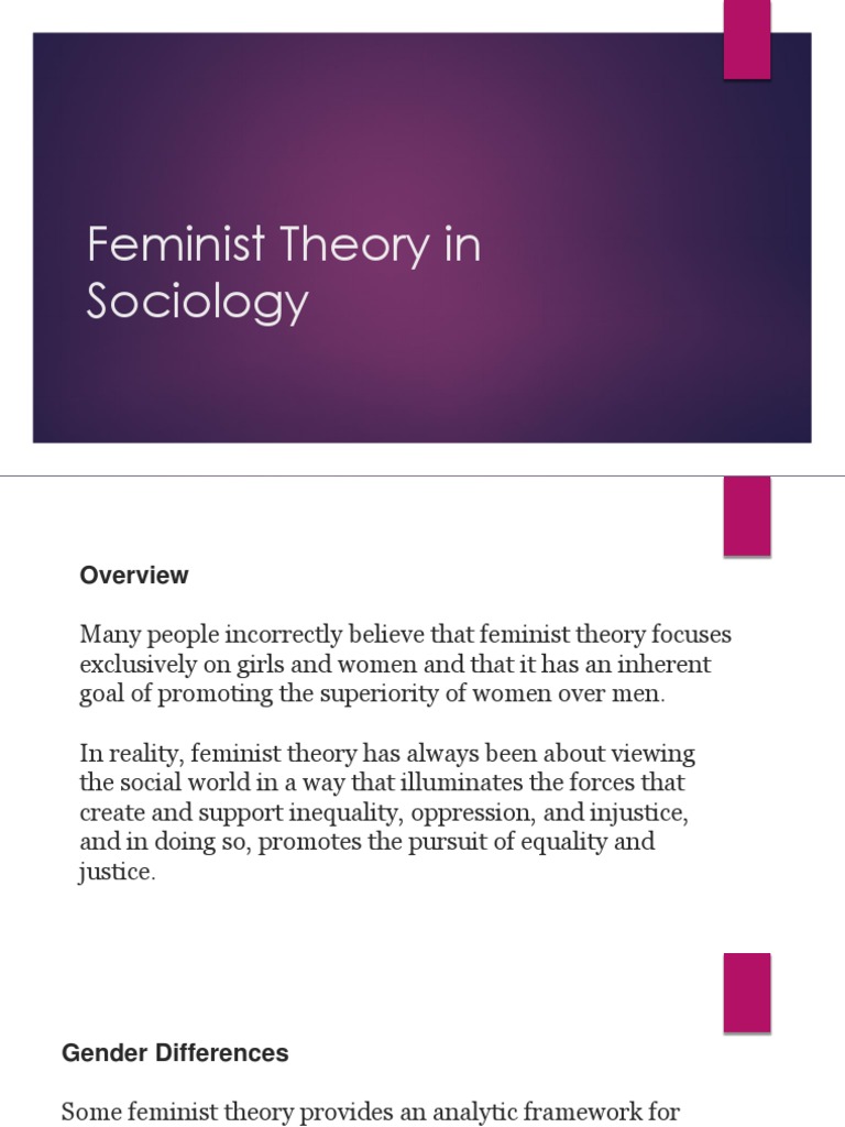 Feminist Theory in Sociology | PDF | Feminism | Gender Studies