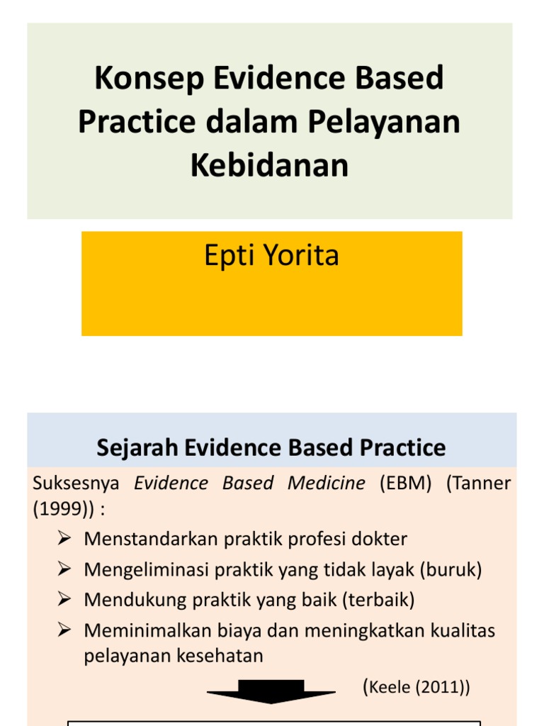 Evidence Based Practice dalam Pelayanan Kebidanan | PDF