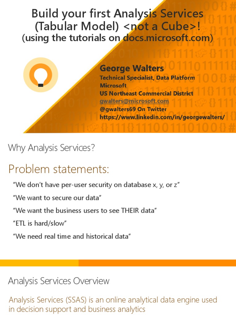 Ssas 2016 | PDF | Microsoft Sql Server | Information Management