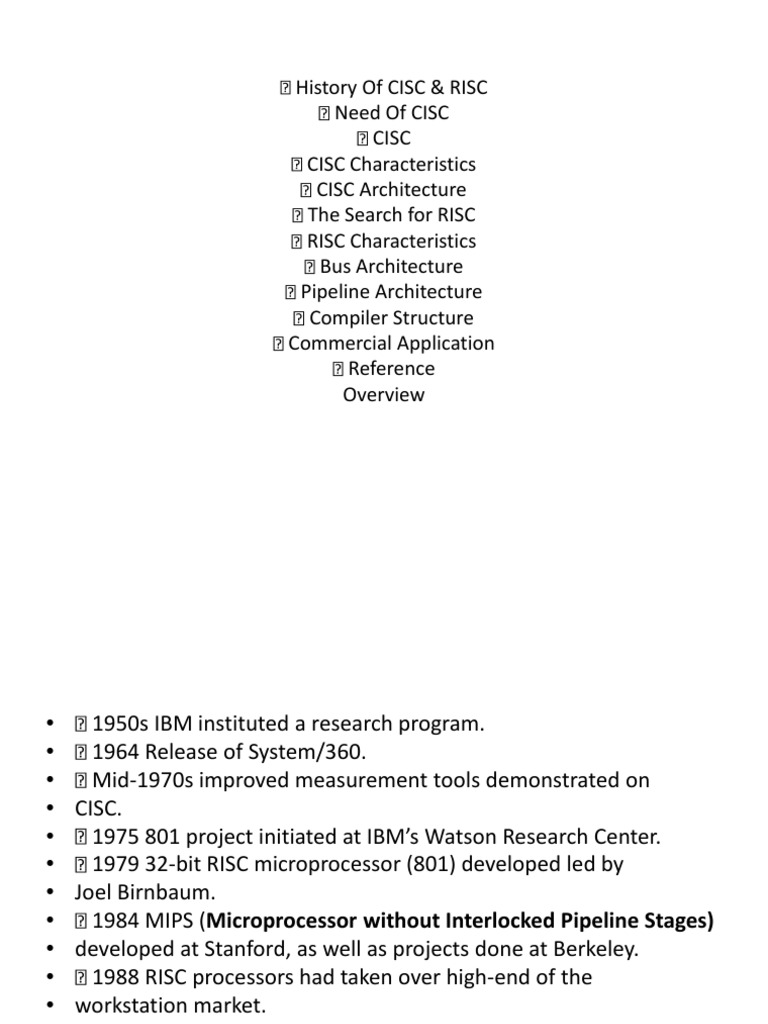 History of Cisc & Risc | PDF | Digital Electronics | Digital Technology