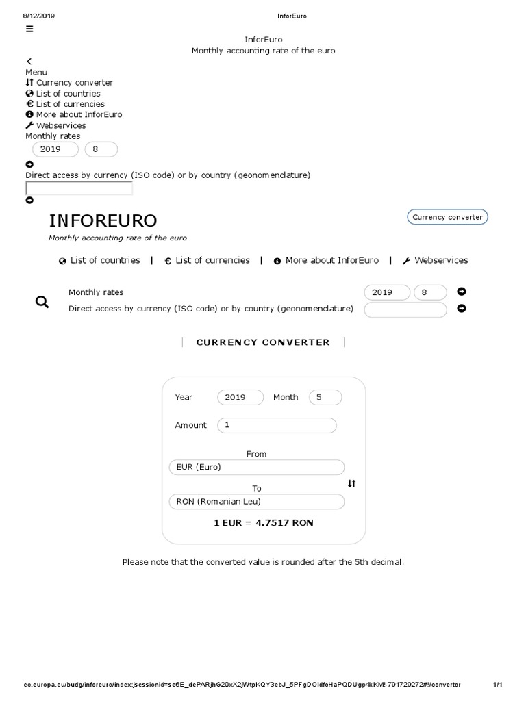 Inforeuro | PDF | Euro | Foreign Exchange Market