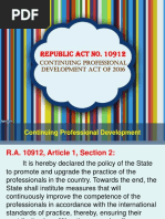 Republic Act No 10912 | PDF | Professional Development | Lifelong Learning