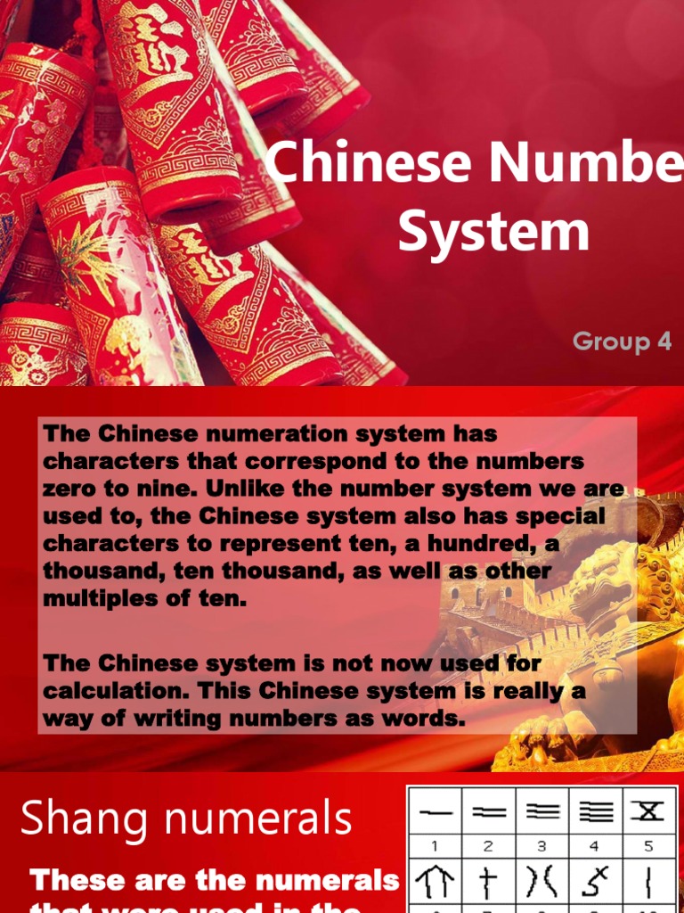 Chinese Number System: Group 4 | PDF