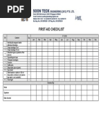 HSE - First Aid Box Inspection Checklist | PDF