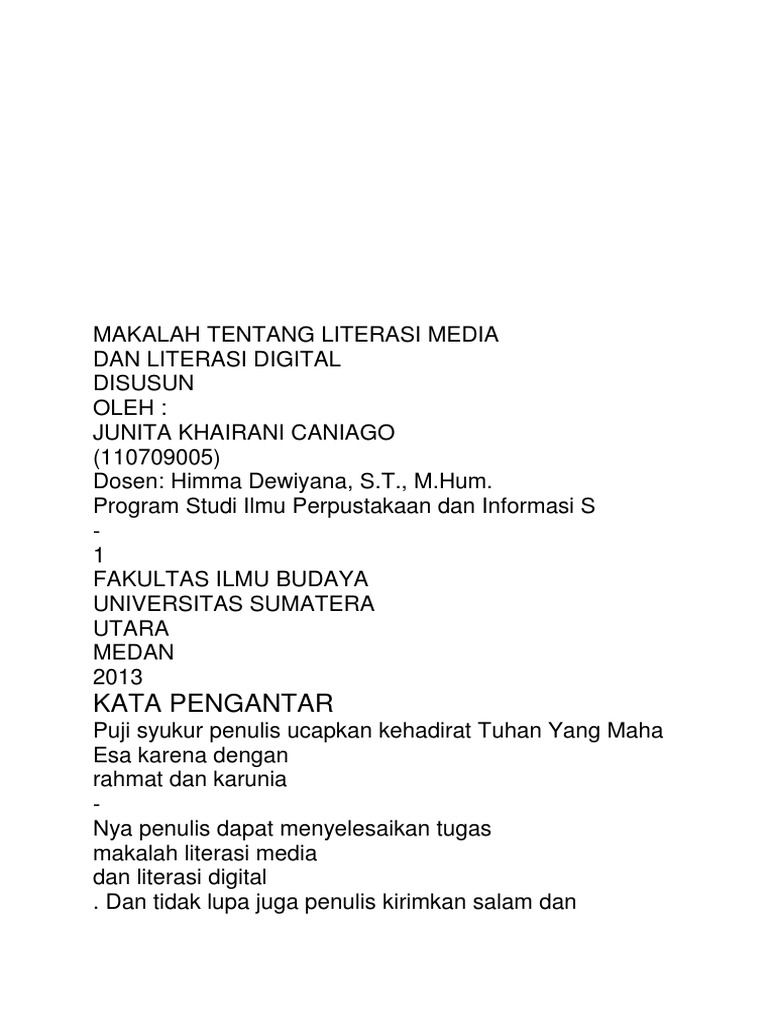 Literasi Media dan Digital: Definisi dan Konsep | PDF