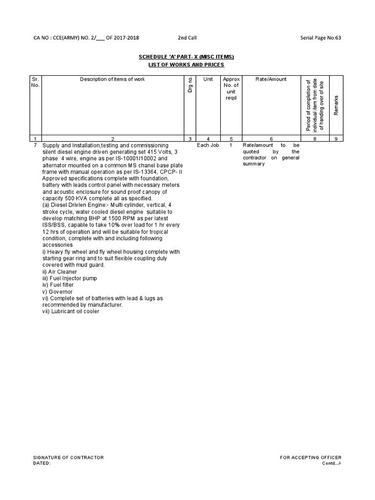 Specification and Scope of Work for Supply, Installation, Testing and ...