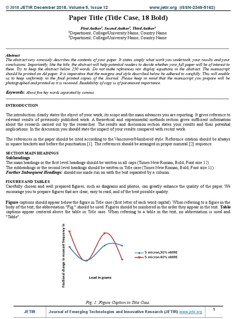 Paper Title (Title Case, 18 Bold) : Keywords | PDF | Newspapers ...