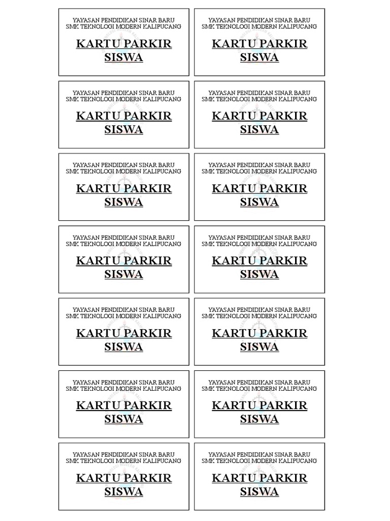 Kartu Karcis | PDF