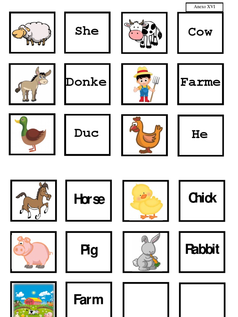Memory Game Animales | PDF