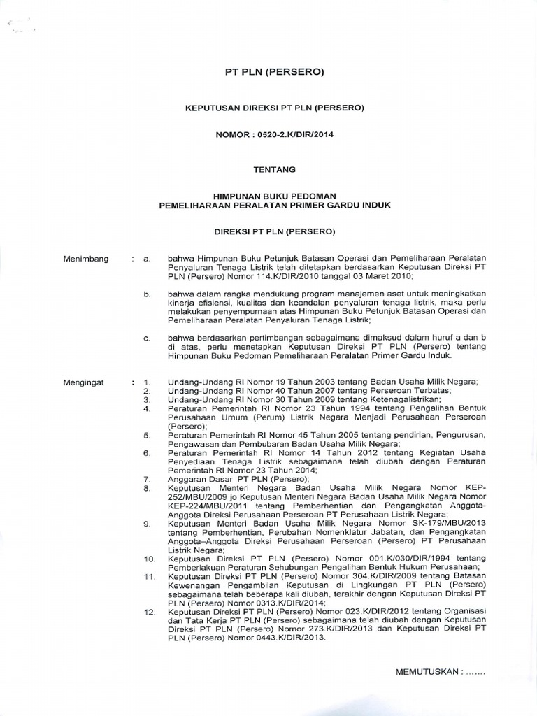 Kepdir 0520-2 K Dir 2014 PDF | PDF