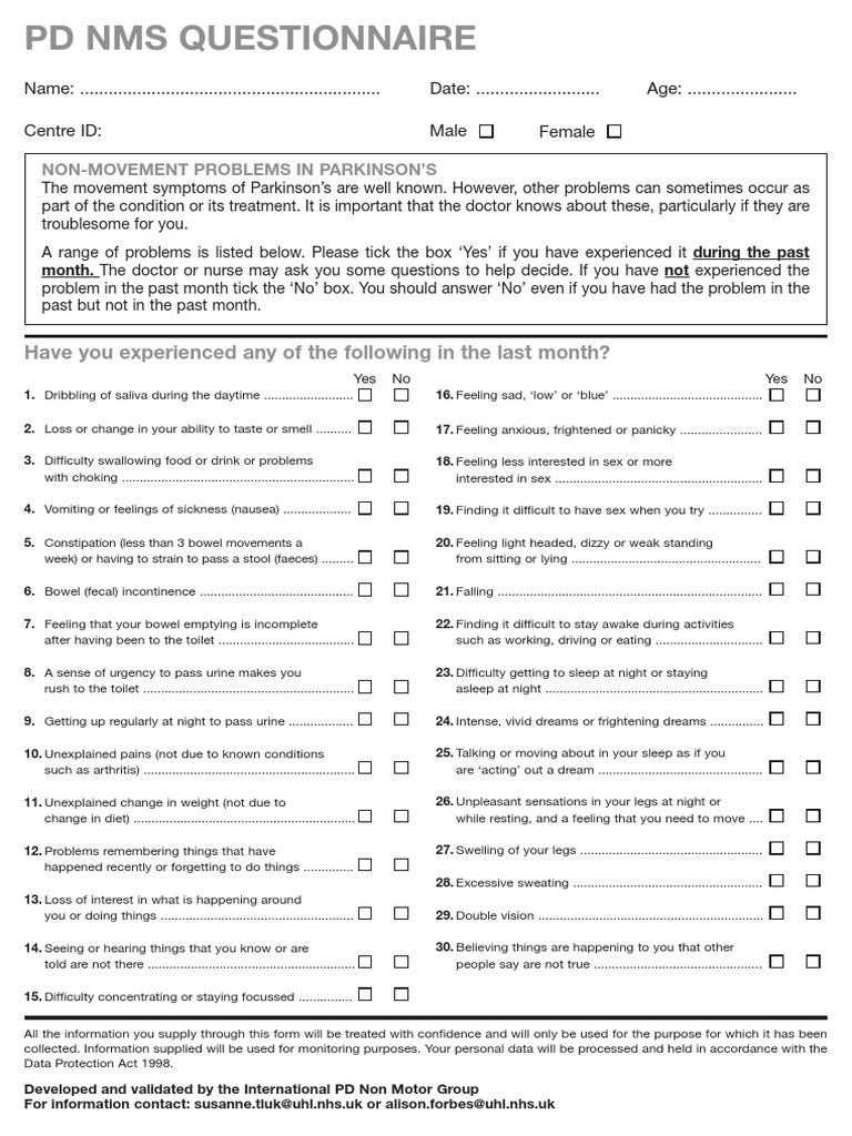 NMSQ | PDF | Dream | Parkinson's Disease