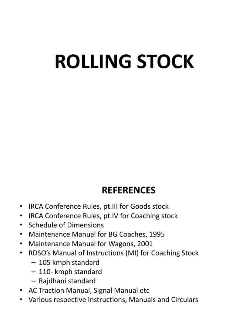 Rolling Stock | PDF | Suspension (Vehicle) | Transportation Engineering