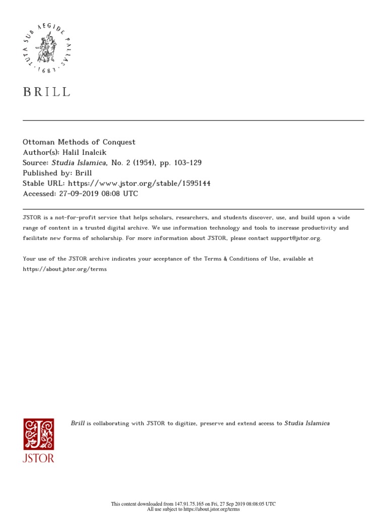 Ottoman Conquest Strategies | PDF | Ottoman Empire | Byzantine Empire