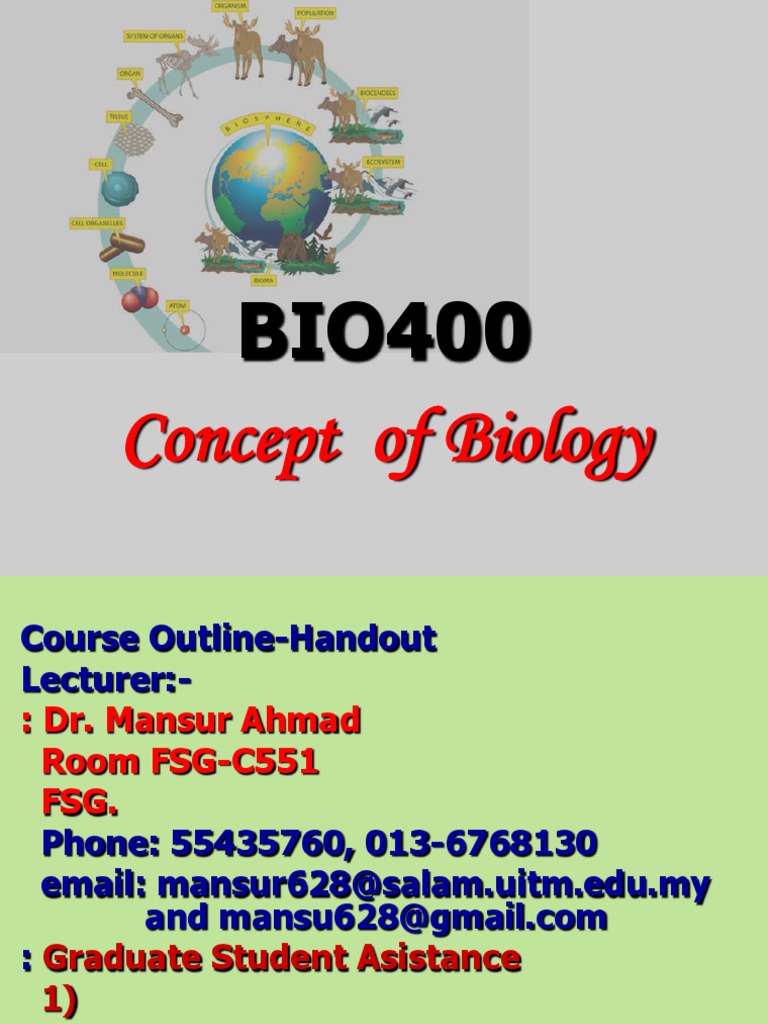 1 Bio400 Sept 2018 Lecture 1 Introduction Sept 3 | PDF | Pascal (Unit ...