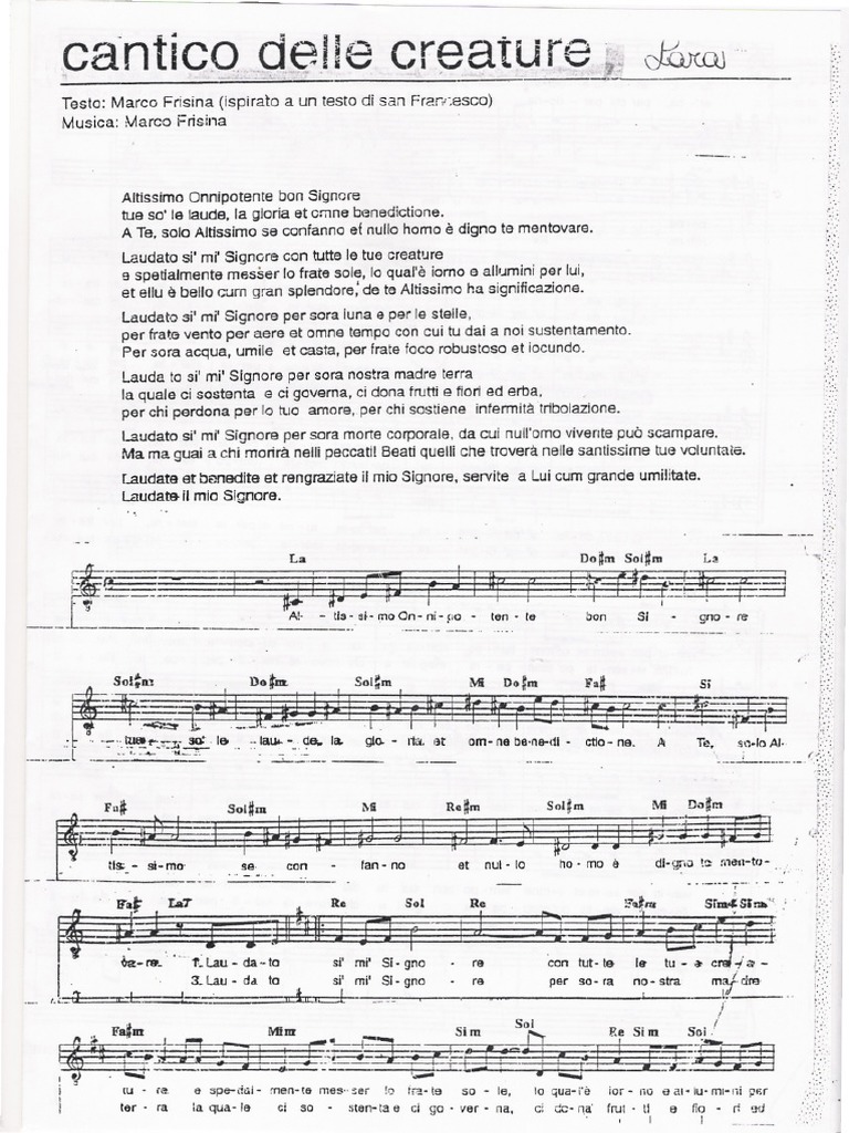 Cantico Delle Creature | PDF