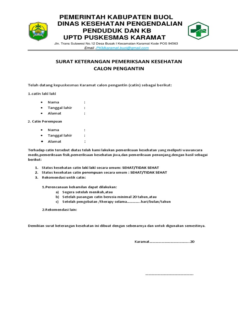 Formulir Catin | PDF