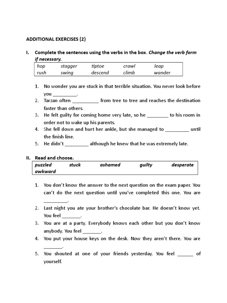 Additional Exercise 2 Pdf