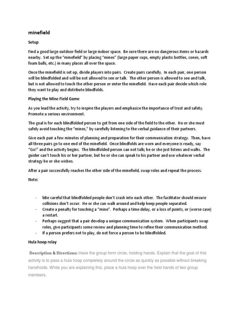 Minefield: Setup | PDF