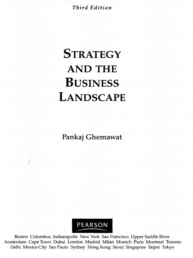 Strategy and The Business Landscape: Pankaj Ghemawat | PDF | Strategic Management | Mergers And ...