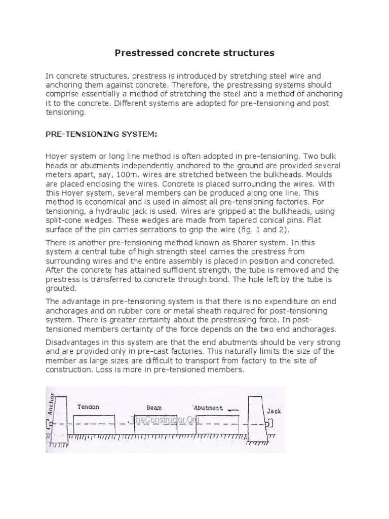 Prestressing Systems | PDF | Prestressed Concrete | Civil Engineering