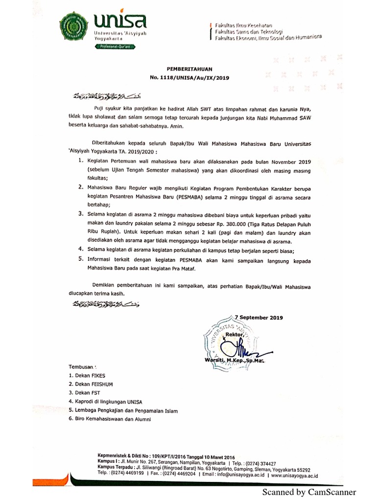 Pemberitahuan Maba New 1 | PDF