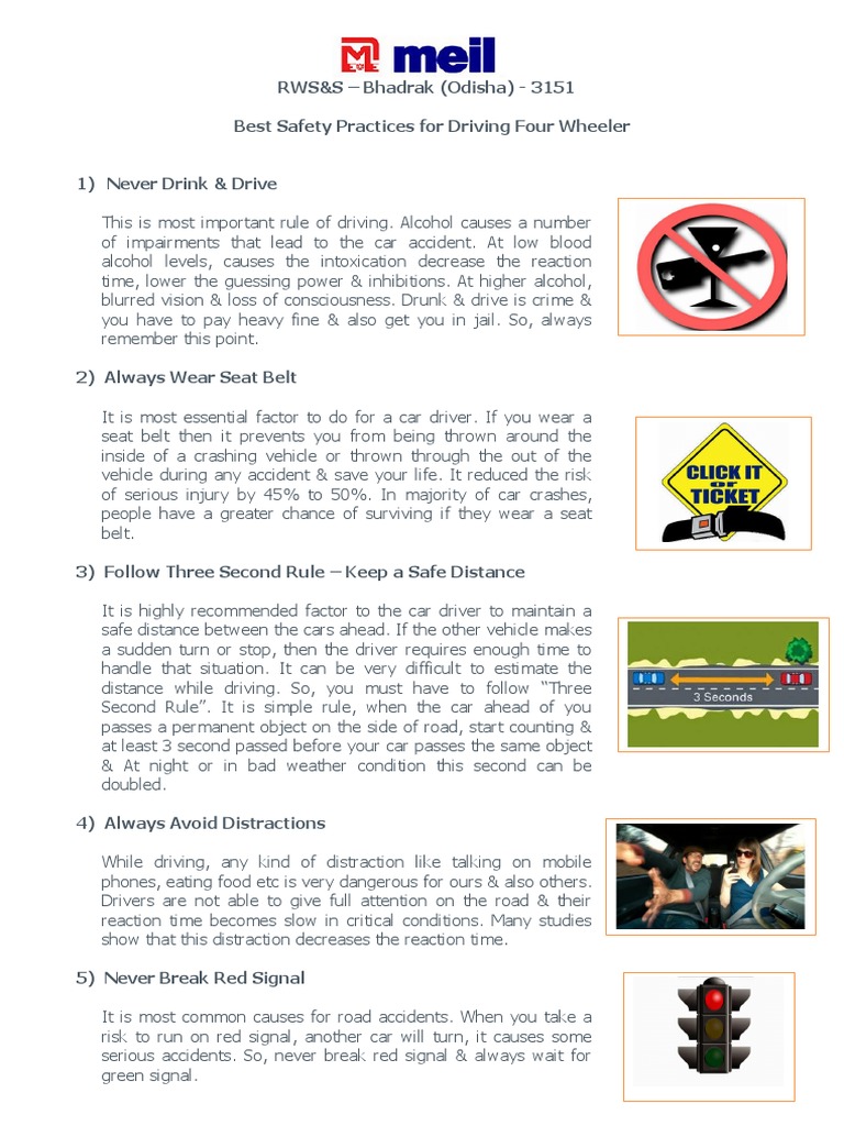 4 Wheeler Safety Rules | PDF | Speed Limit | Traffic Collision