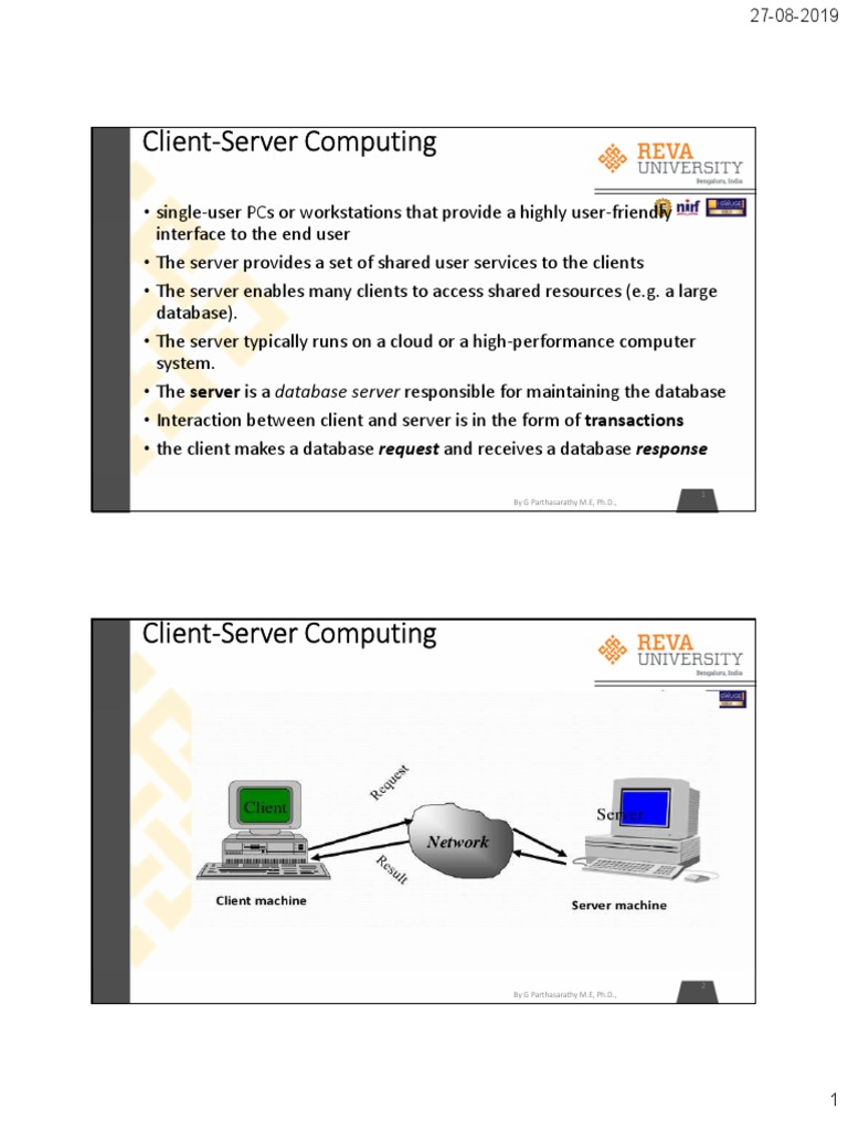 Client Server Distributed Computing | PDF | Client–Server Model | Databases