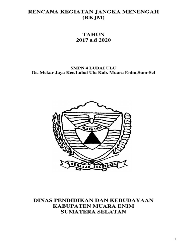 Contoh Rencana Kerja Jangka Menengah RKJM Sekolah 2016-2019 | PDF