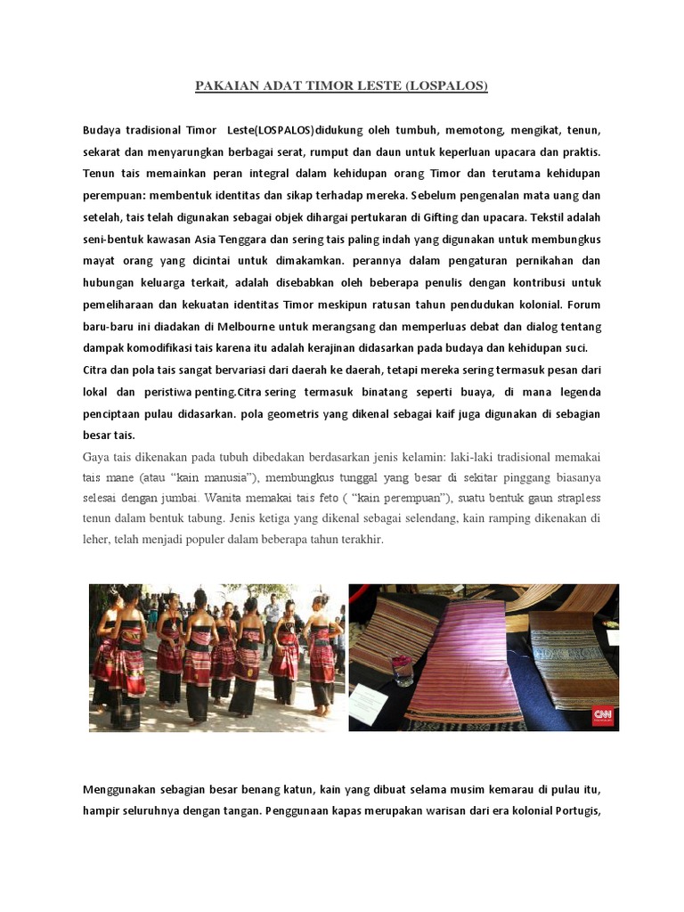 Pakaian Adat Timor Leste | PDF