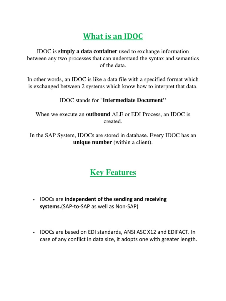 IDOC Interview IMP | PDF | Electronic Data Interchange | File Format