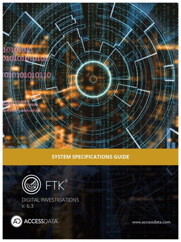 LIT FTK Specification Guide 6.3 | PDF | Operating System | Databases