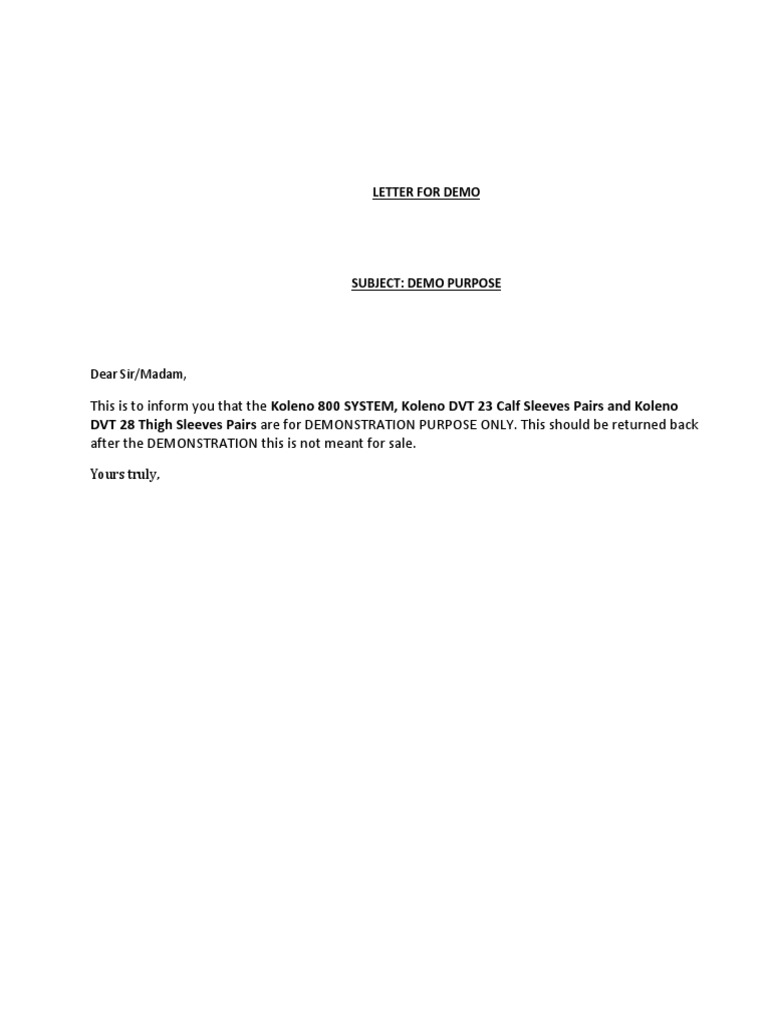 Koleno Demo Equipment Return Notice | PDF