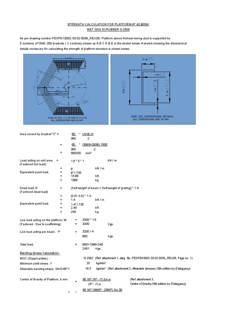 Strength Calculation For Platform | PDF | Chemical Product Engineering ...