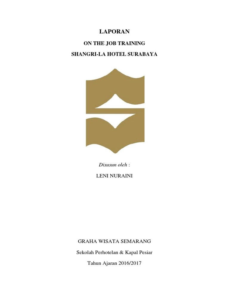 Contoh Laporan On The Job Training | PDF