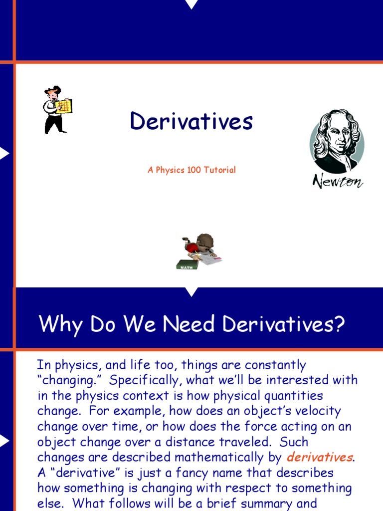 Derivatives: A Physics 100 Tutorial | PDF | Derivative | Slope