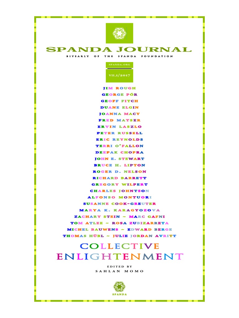 Collective Enlightment Spanda Journal VII, 1 2017 | PDF | Perception | Consciousness