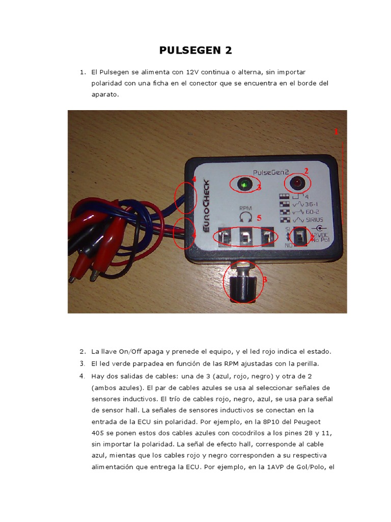 PULSEGEN2 Usuario | PDF