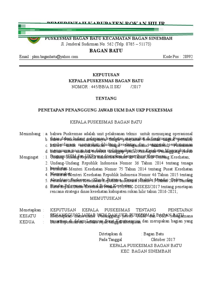 SK Pemegang Program | PDF