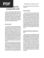 Bills of Exchange (Drafts) : Sample L/C | PDF | Letter Of Credit | Payments
