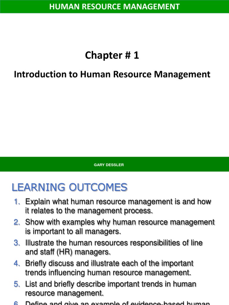 Introduction To HRM (Chap 1B) | PDF | Human Resources | Human Resource Management