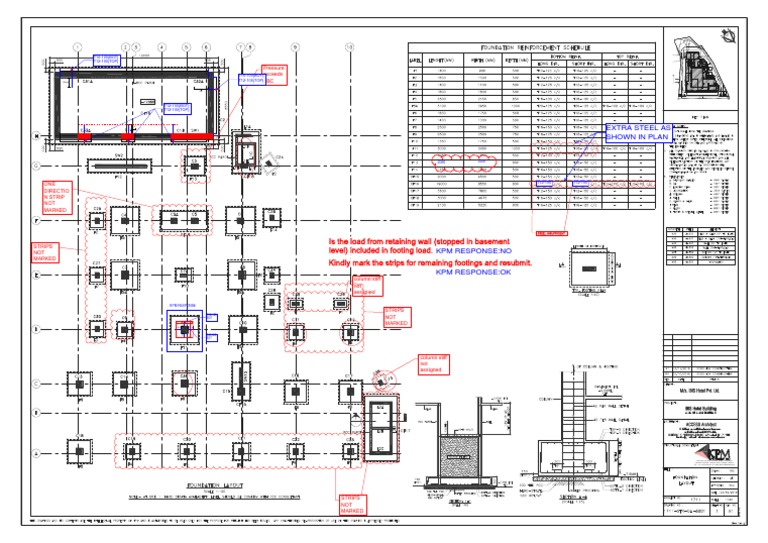 Footing Drawing | PDF | Building Technology | Building