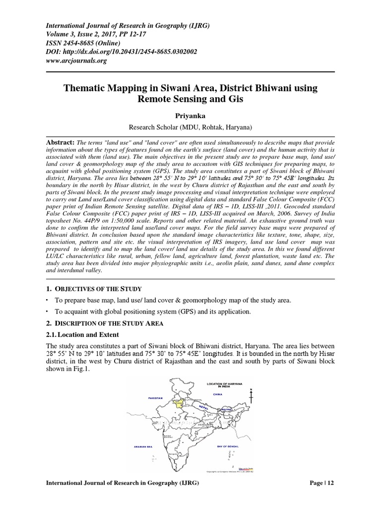 GIS Mapping in Siwani Area | PDF | Geographic Information System | Map