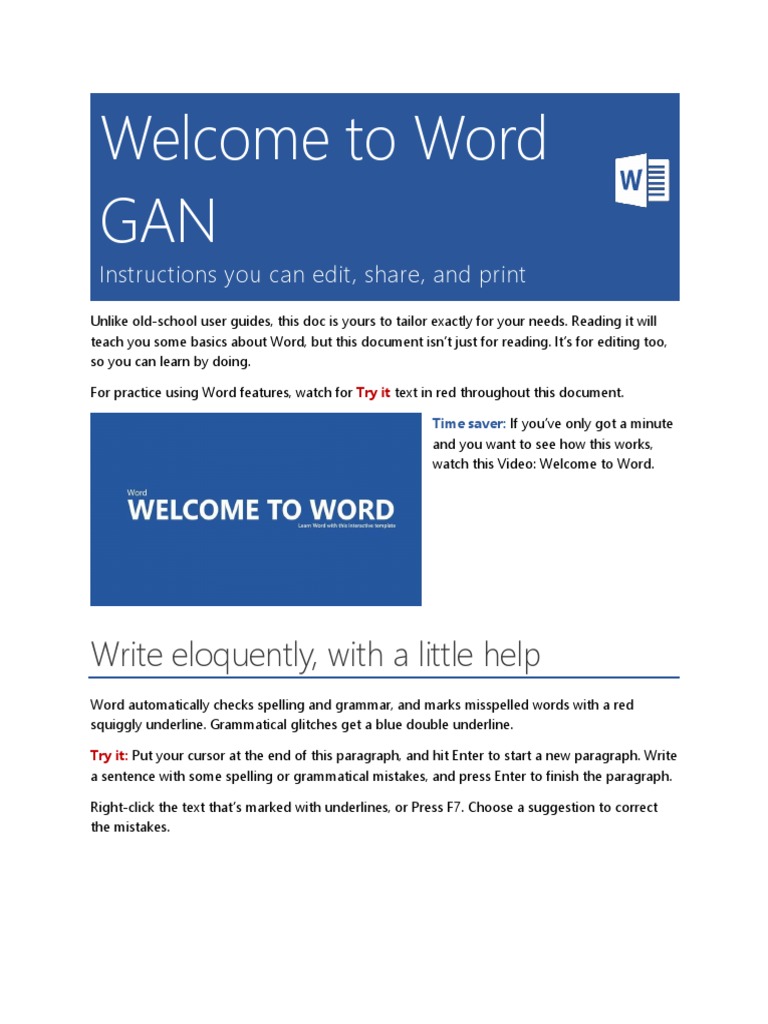 Word Document Editing and Features Guide | PDF | Computer Keyboard ...
