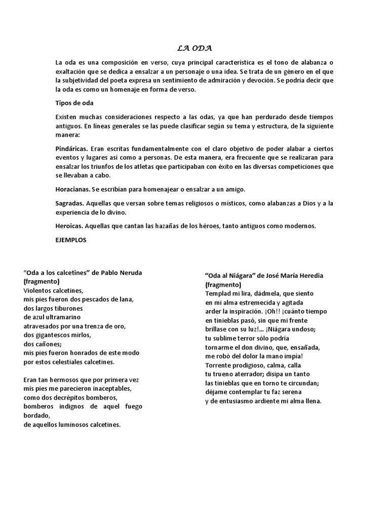 La Oda | PDF